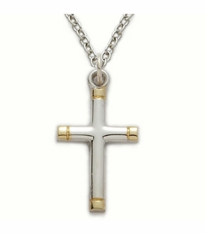 2-Tone Cross Necklaces