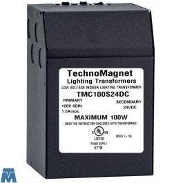 TechnoMagnet TMC100S24VDC DC Output Magnetic 100W 24V LED Transformer ...