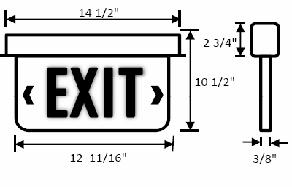 Utopia REL RECESSED LED EDGE-LIT EXIT SIGN