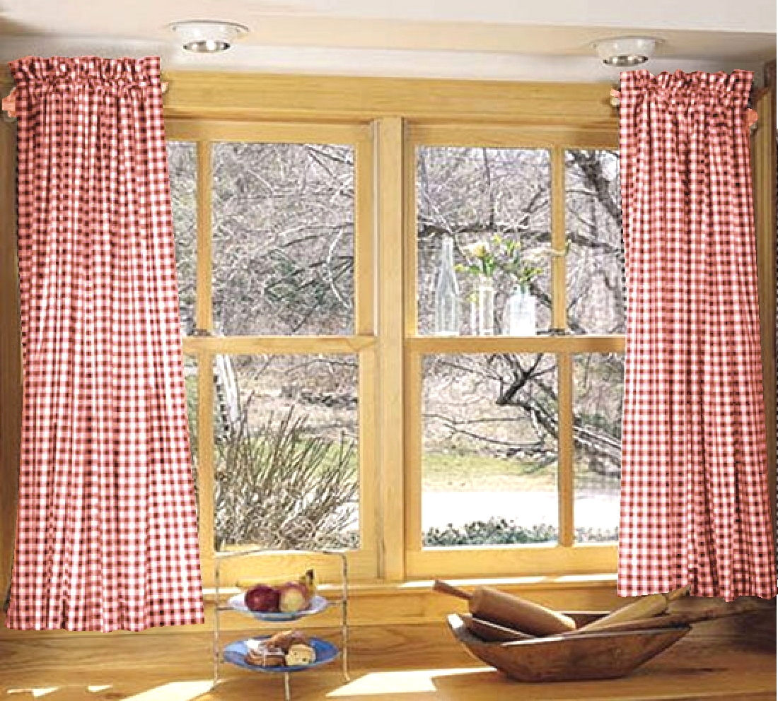 Red Gingham Curtains