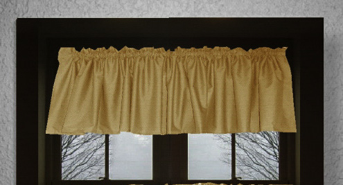 Solid Camel/Tan Colored Valance