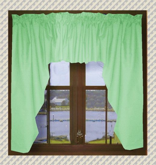 Solid Mint Green Swag Window Valance