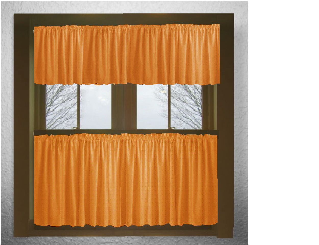 Solid Orange or Burnt Orange Window Curtains