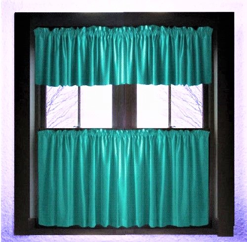Teal Kitchen Curtains