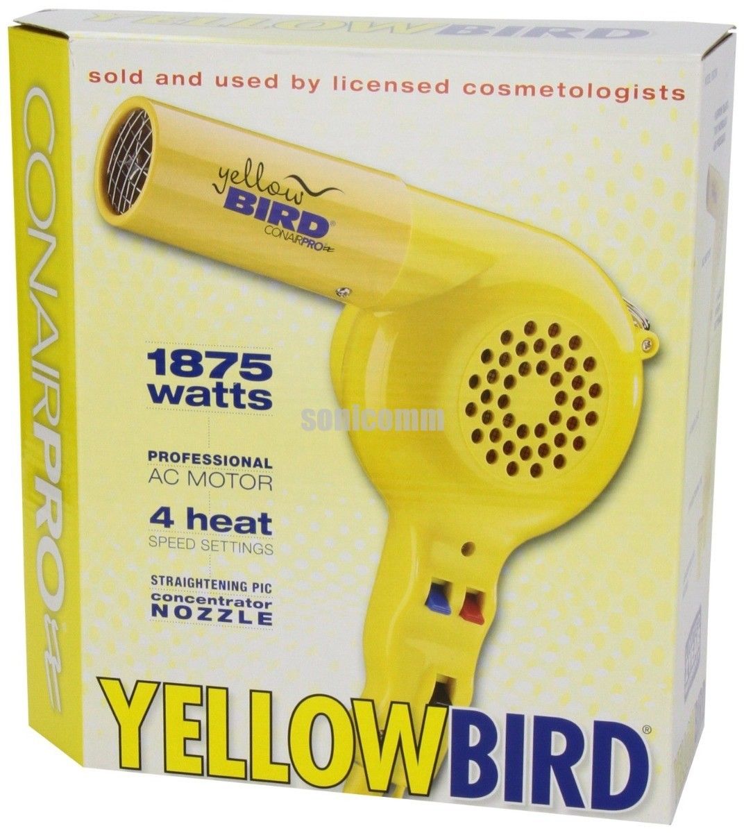 CONAIR PRO YELLOW BIRD PROFESSIONAL 1875W SALON HAIR DRYER YB075W BABYLISS