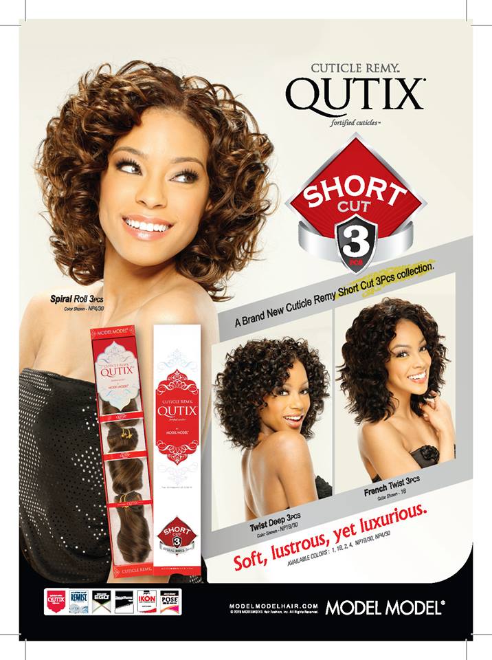 Model Model Cuticle Remy Qutix French Twist 3pcs Weave Hair