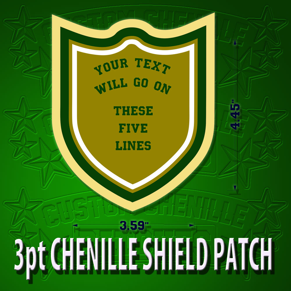 3 Point Shield Patch from CustomChenillePatches.com