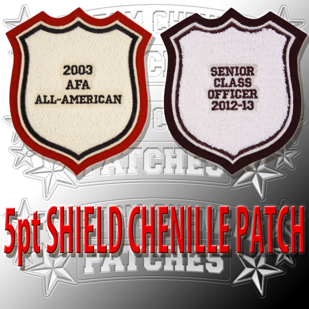 5 Point Shield Patch from CustomChenillePatches.com