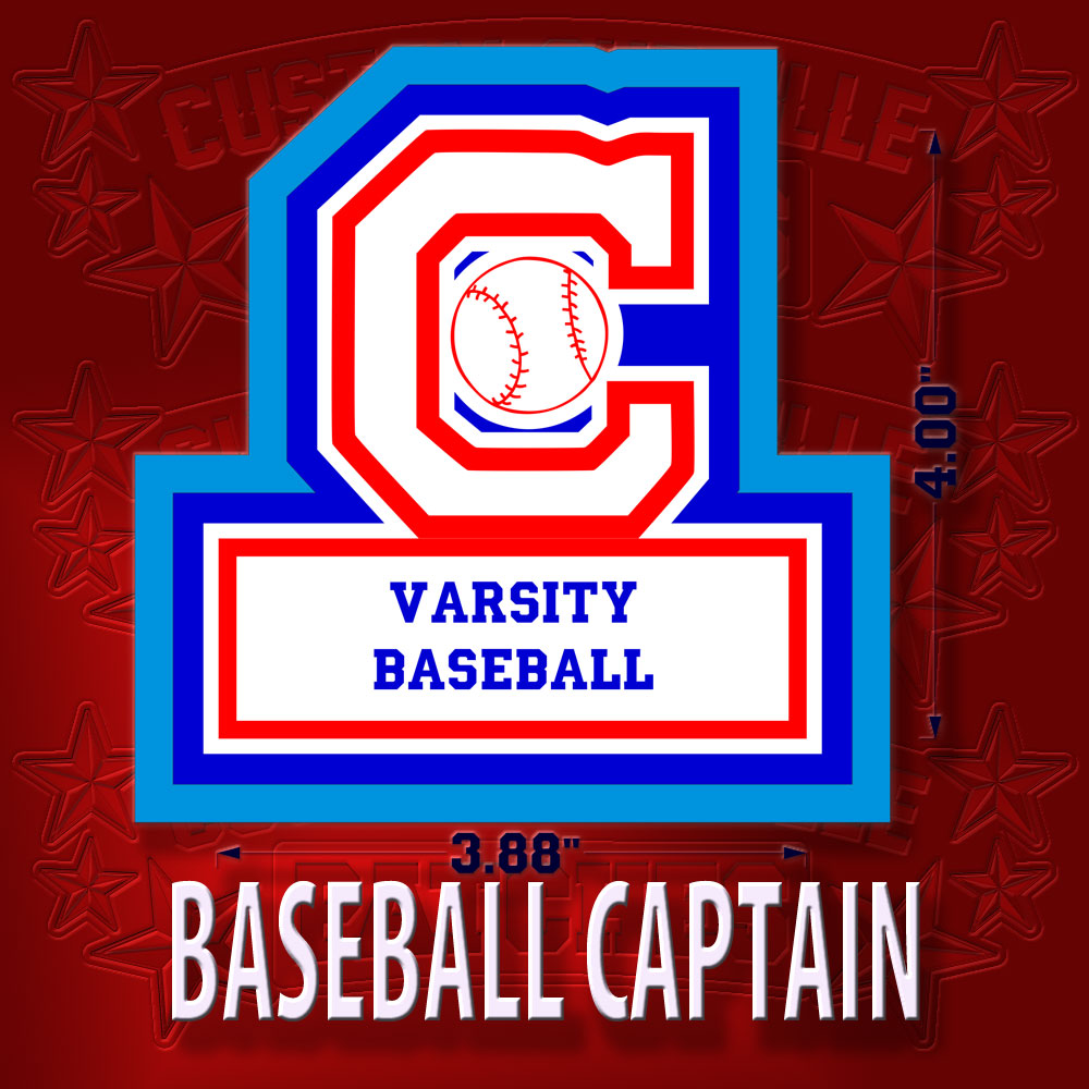 Chenille Baseball Captain Patch from CustomChenillePatches.com