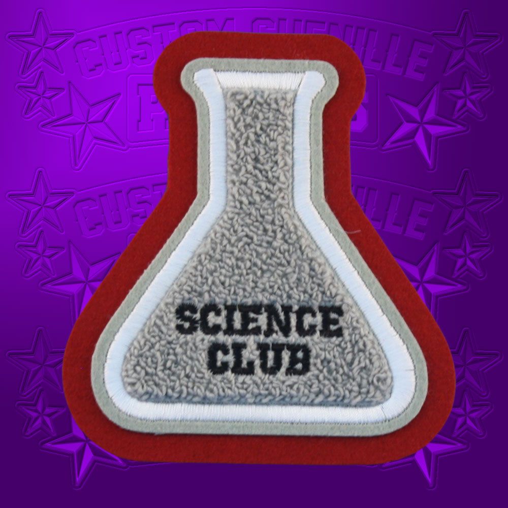 Discover Science in Style: Sleeve-Sized Chenille and Embroidery Beaker Patch