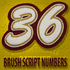 Brush Script Number