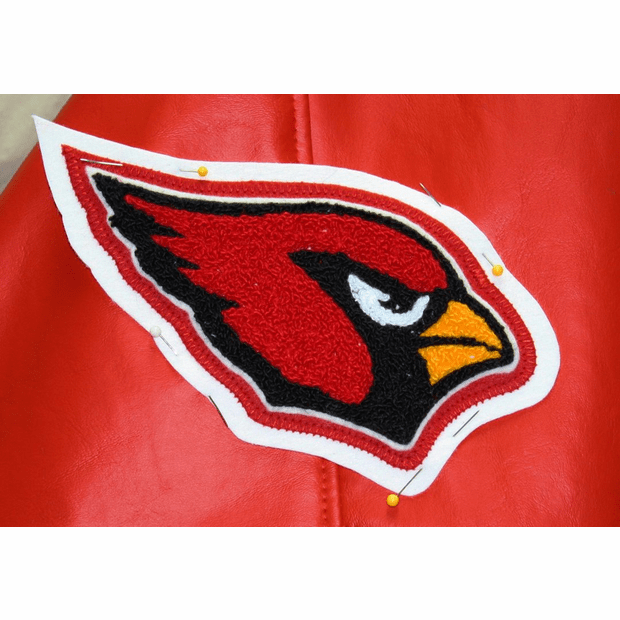 Cardinal Head Chenille Mascot Patch