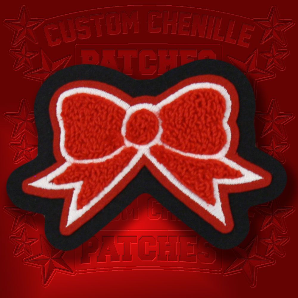 Chenille Cheer Bow Patch: Spirit in Every Stitch