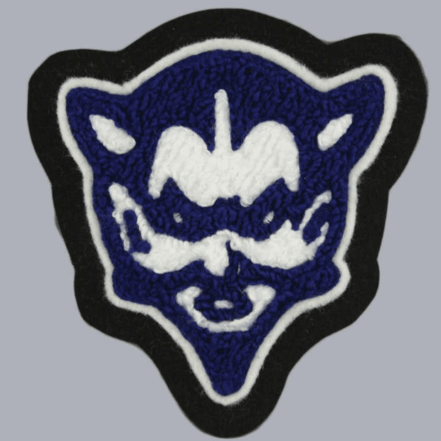 Chenille and Embroidery Blue Devil Patch