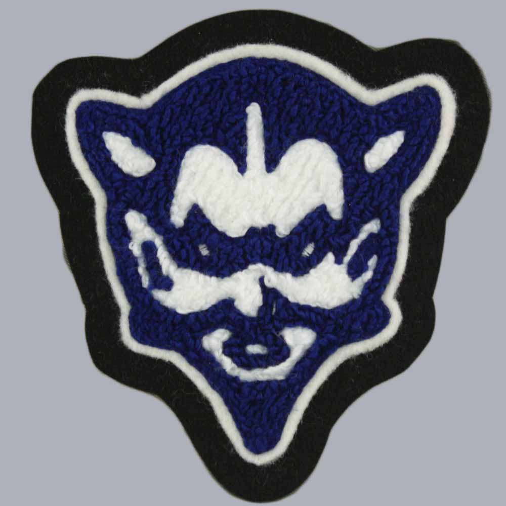 Chenille and Embroidery Blue Devil Patch