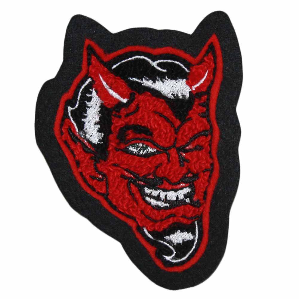 Chenille and Embroidery Red Devil Patch