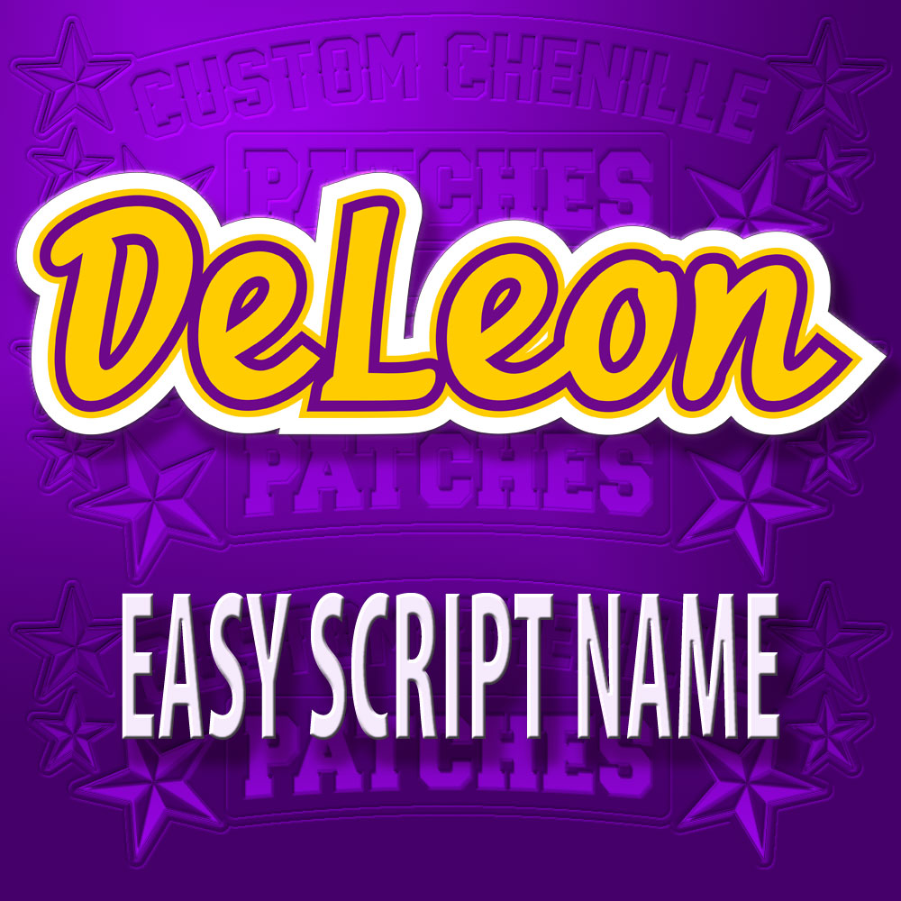 Easy Script Name Patch from Custom Chenille Patches