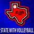 State Patch with Volleyball Icon