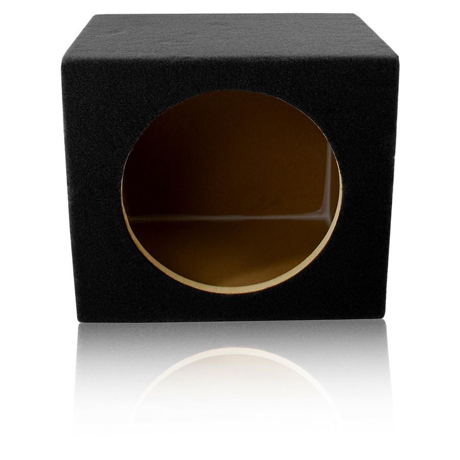 LAB PreFab™ 1.00 ft^3 Sealed MDF Enclosure Box for Single 12" Round Car ...