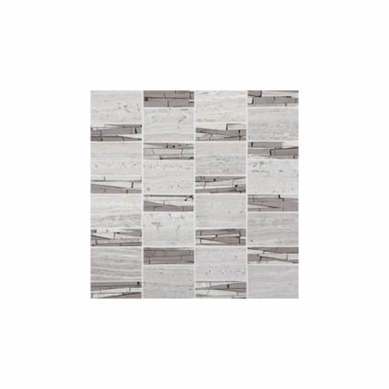 Daltile Stone Mosaic Chenille White Abstract