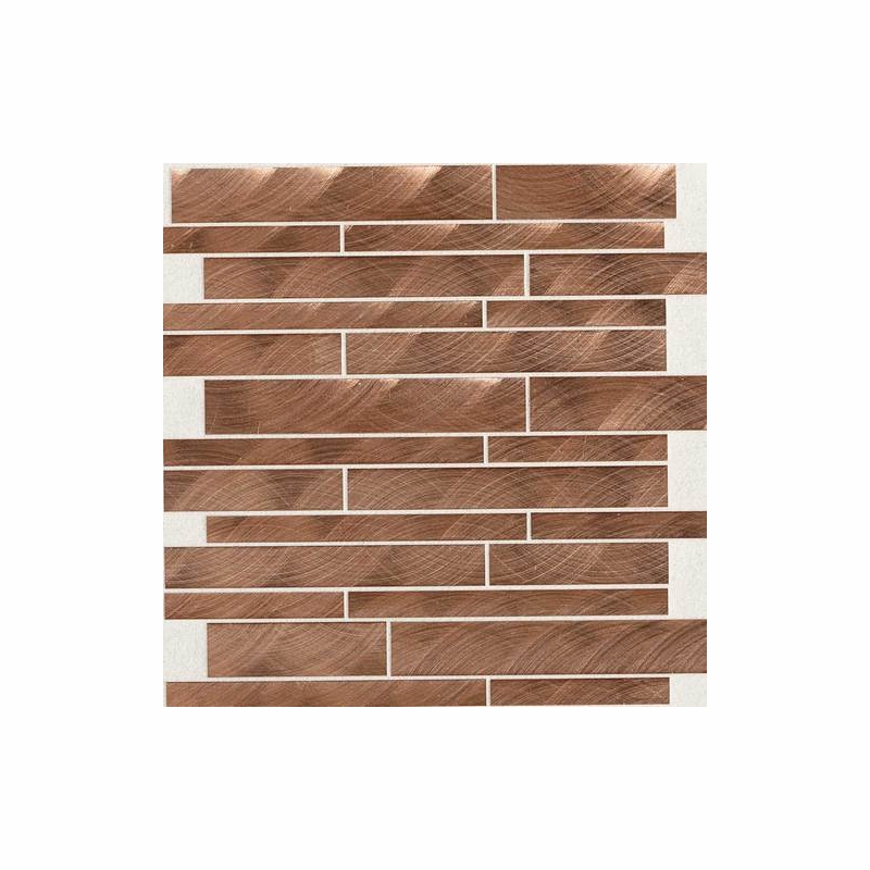 Daltile Structure 12" x 12" Copper Interlocking Mosaic