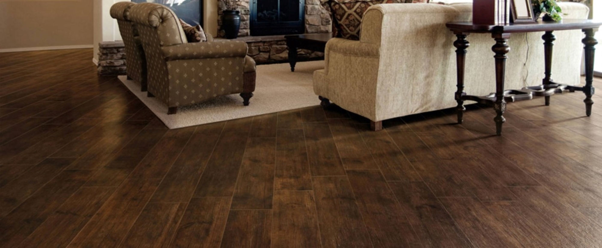 Rustic Wood Look Tile Flooring