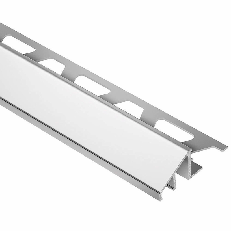 Schluter Reno U Reducer 1/2 inch Aluminum Bright Chrome