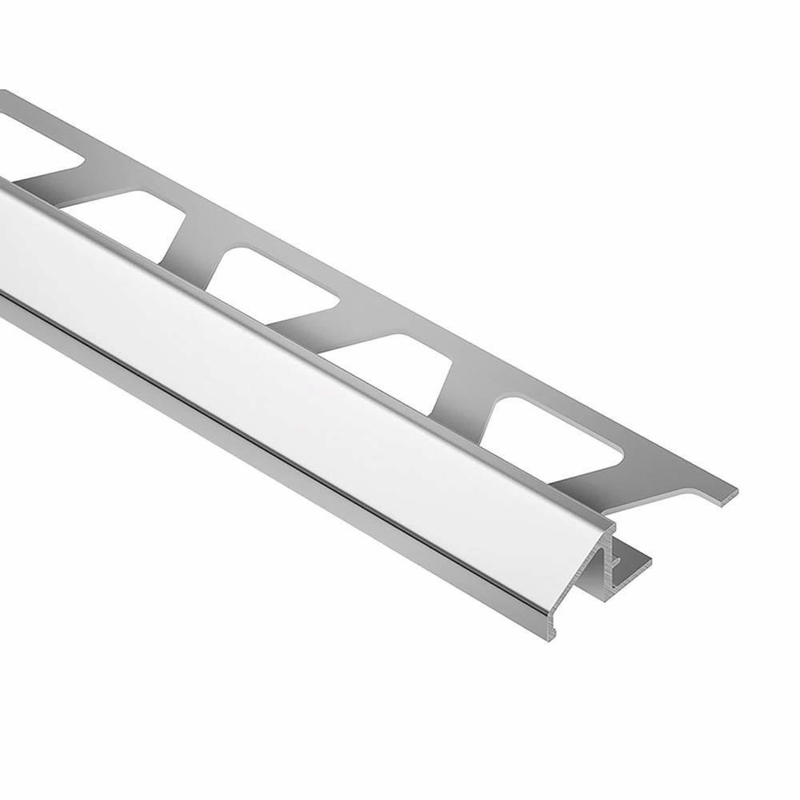 Schluter Reno U Reducer 3/8 inch Aluminum Bright Chrome