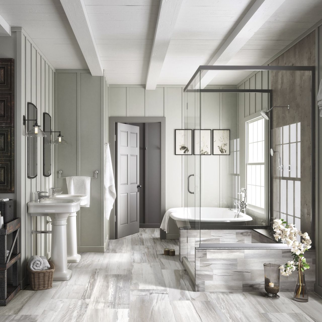 Stone Peak Waterfalls River Rush 12 inch x 48 inch