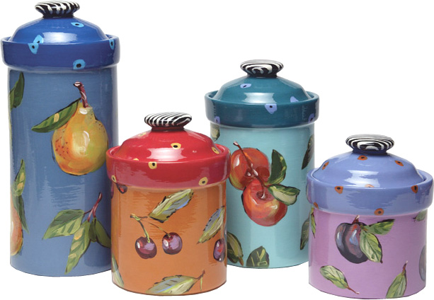 Denise's Dotted Fruit Canister Set Droll Designs