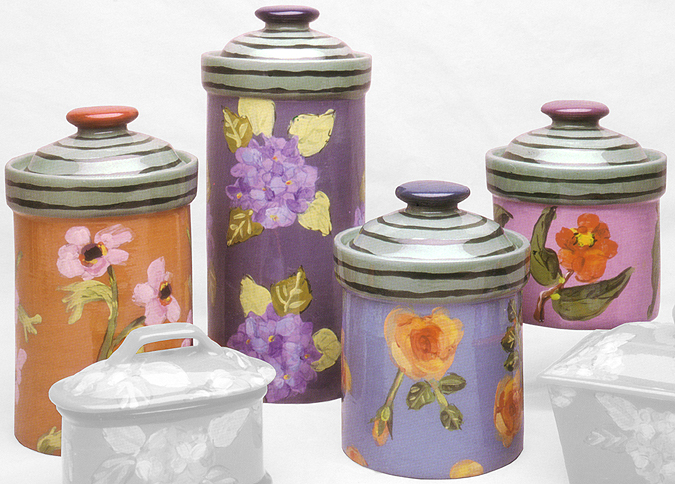 Fall Floral Cannister Set Droll Designs