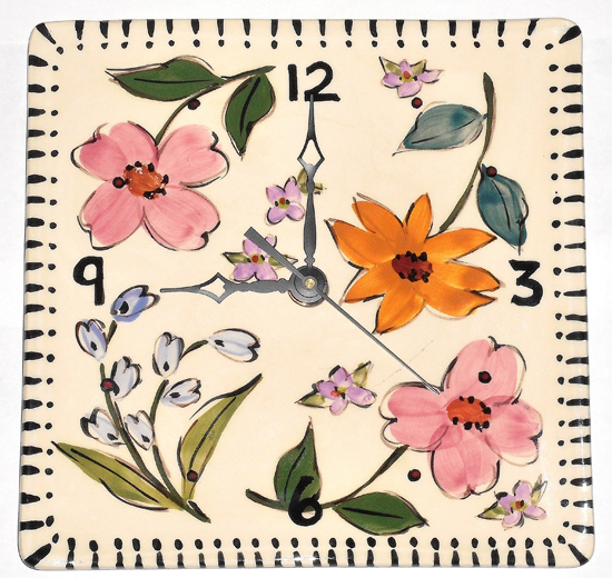 Fun Flower Clock Droll Designs