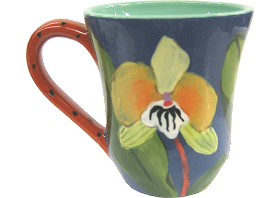 Droll Designs Harmony Orchid Blue Mug