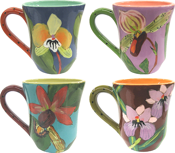 Droll Designs Harmony Orchid Mug Set