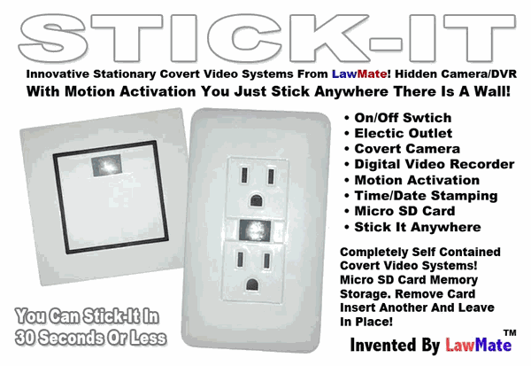 Electrical Outlet Motion Activated Hidden Camera / Spy Camera w/ built ...
