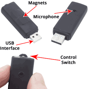 Customized Spy Audio Recorder Listening Device with Very Sensitive ...
