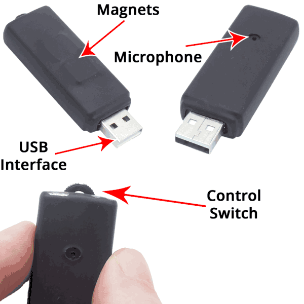 Customized Spy Audio Recorder Listening Device with Very Sensitive ...