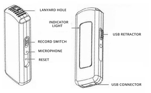 Voice Activated Digital Spy Audio Recorder / USB Flash Drive Easily ...