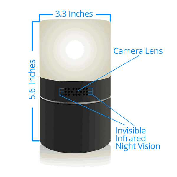 WiFi LED Lamp Hidden Spy Camera Desk Table IR Night Vision Motion ...