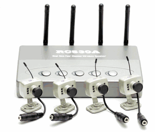 Wirless 4 Camera Set With Receiver