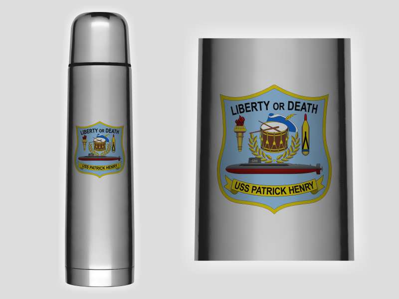 SSBN-599 USS Patrick Henry Insignia Thermos