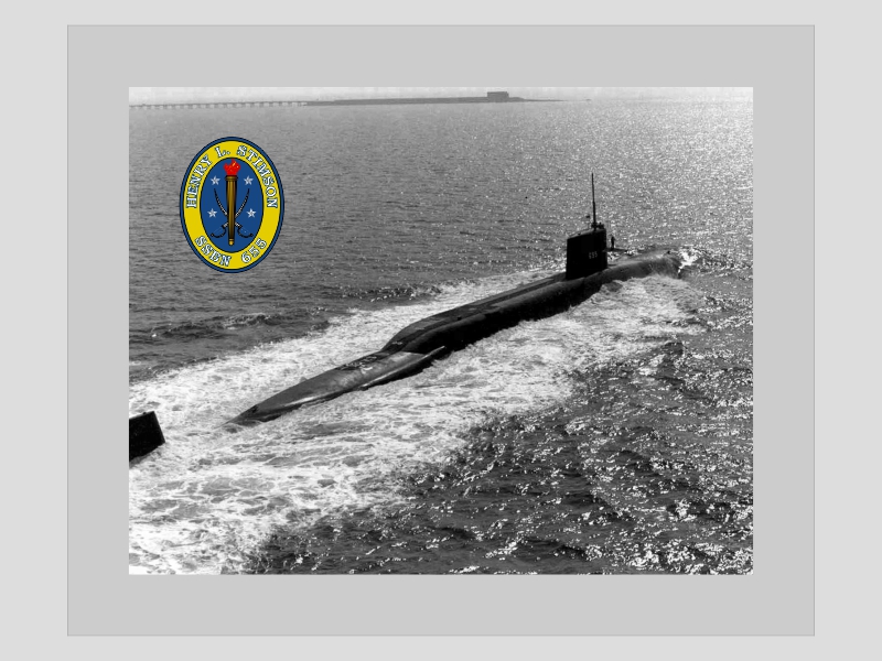 SSBN-655 USS Henry L Stimson Canvas Art
