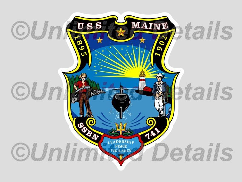SSBN-741 USS Maine Insignia Decal