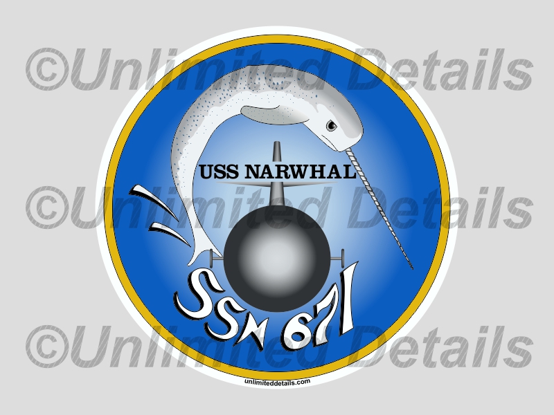 SSN-671 USS Narwhal Insignia Decal