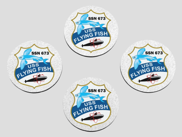 SSN-673 USS Flying Fish Insignia Coaster Set