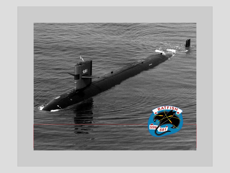 SSN-681 USS Batfish Canvas Art