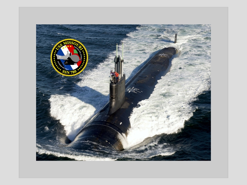 SSN-780 USS Missouri Canvas Art