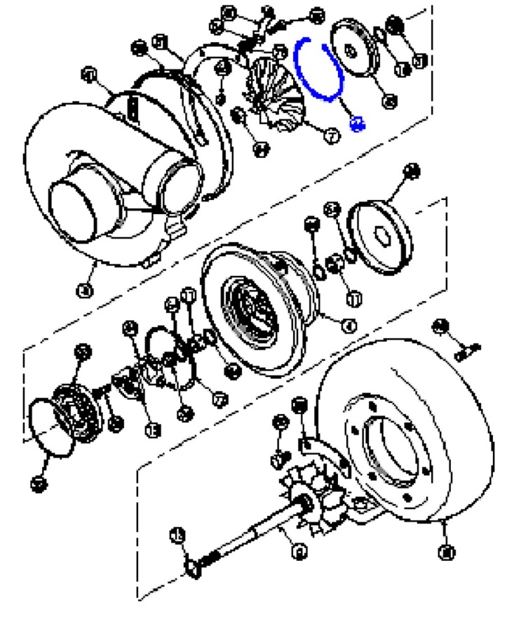 1992- Cummins Industrial Engine H2E Turbo 3531836