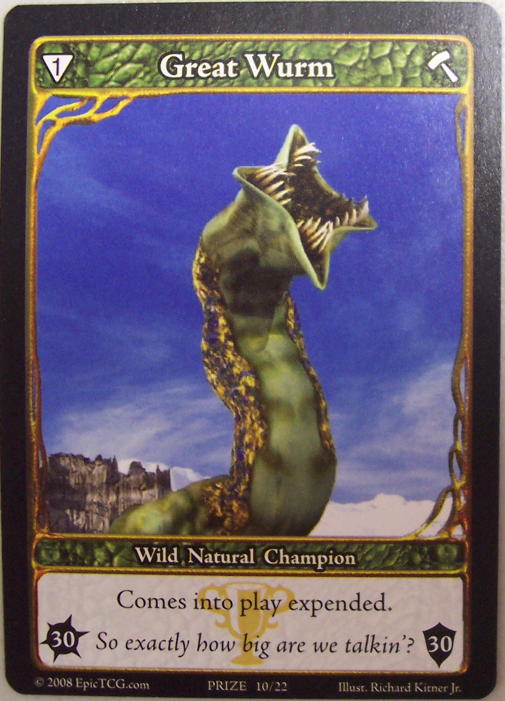 EPIC Tcg Great Wurm Prize Card