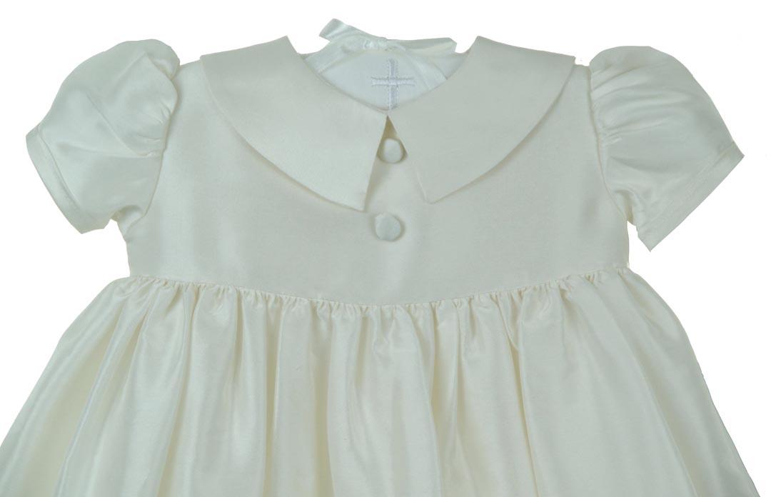 NEW Allie Wade Pearl White Silk Christening Gown
